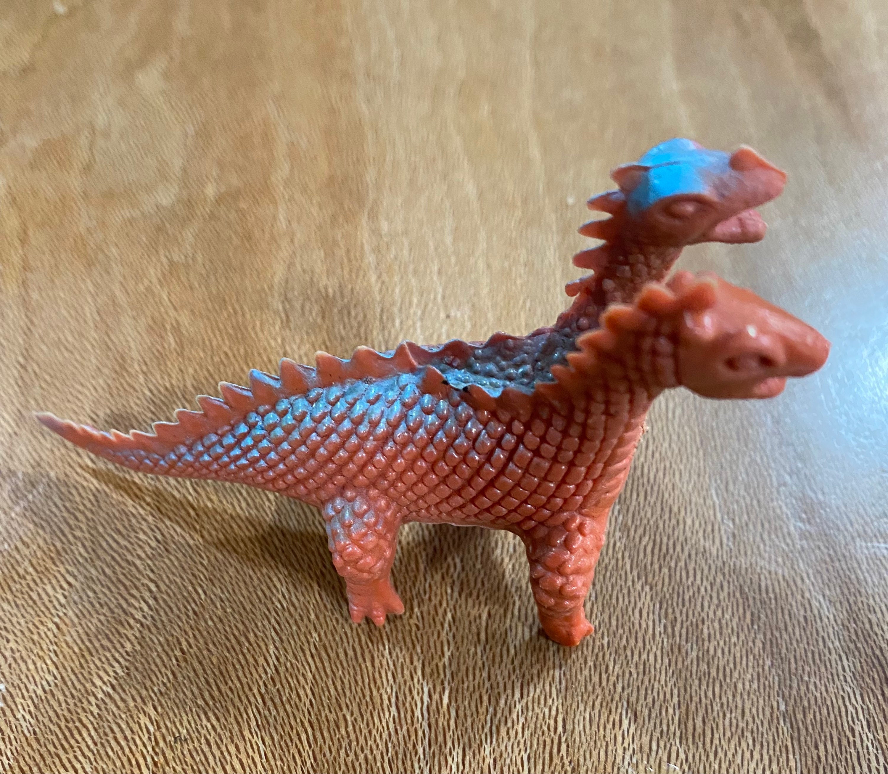 Vintage Two-headed Rubber Dragon Toy Miniature Fantasy Figurine, for ...