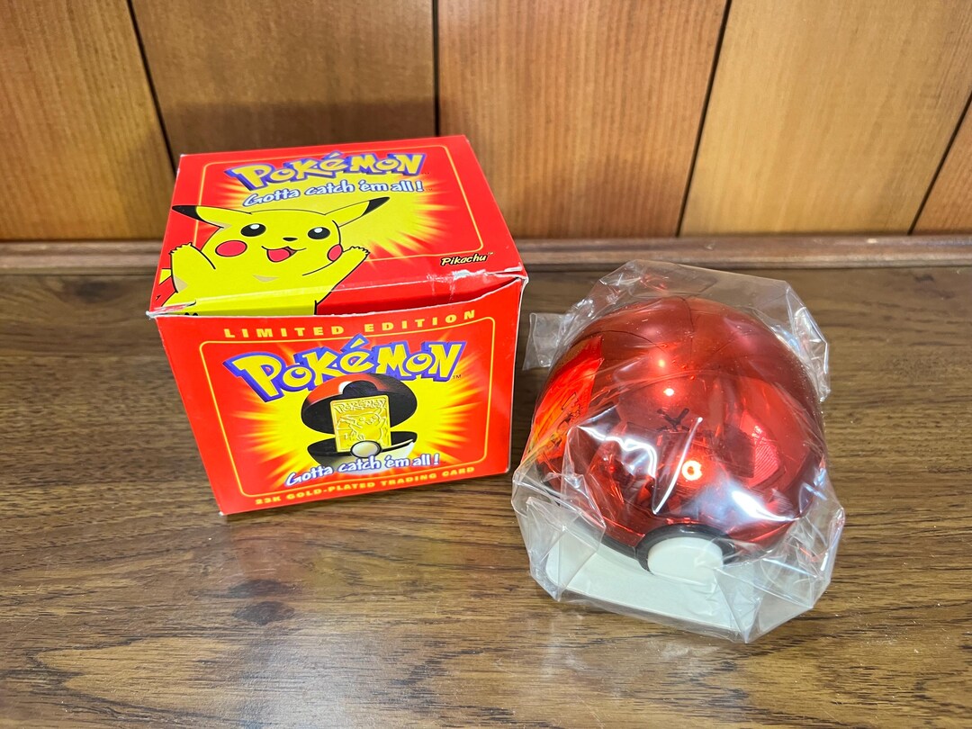 Vintage 1990s Pokémon Pikachu 23k Gold-plated Trading Card #25 Pikachu ...