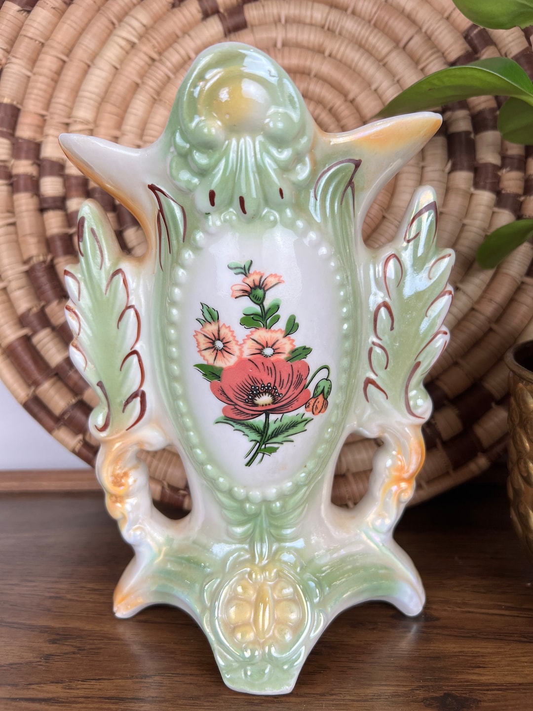 Vintage Lusterware Pottery Flower Vase or Celery Vase - Etsy