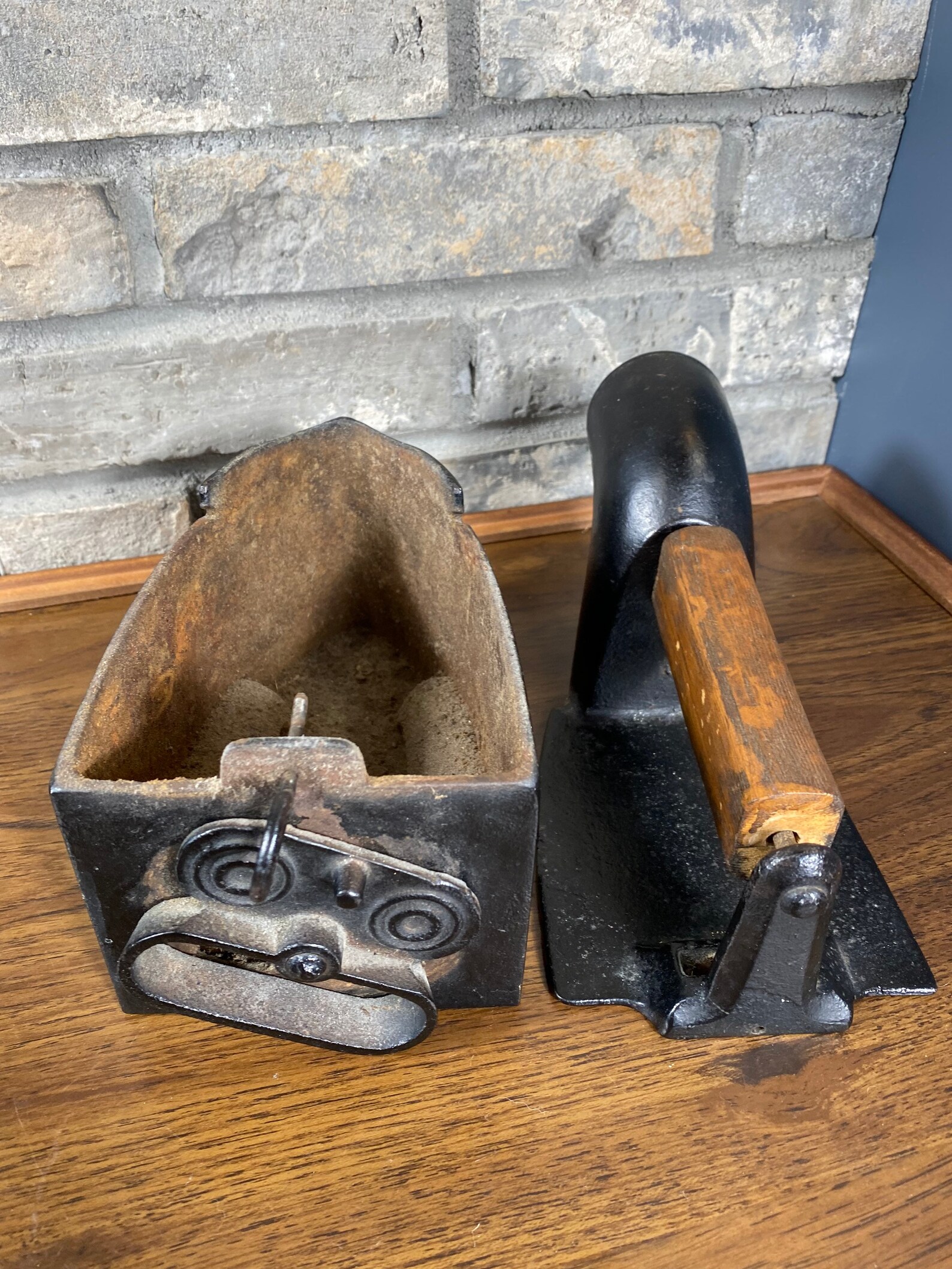 Antique Cast Iron Coal Box Clothing Iron With Chimney Also - Etsy