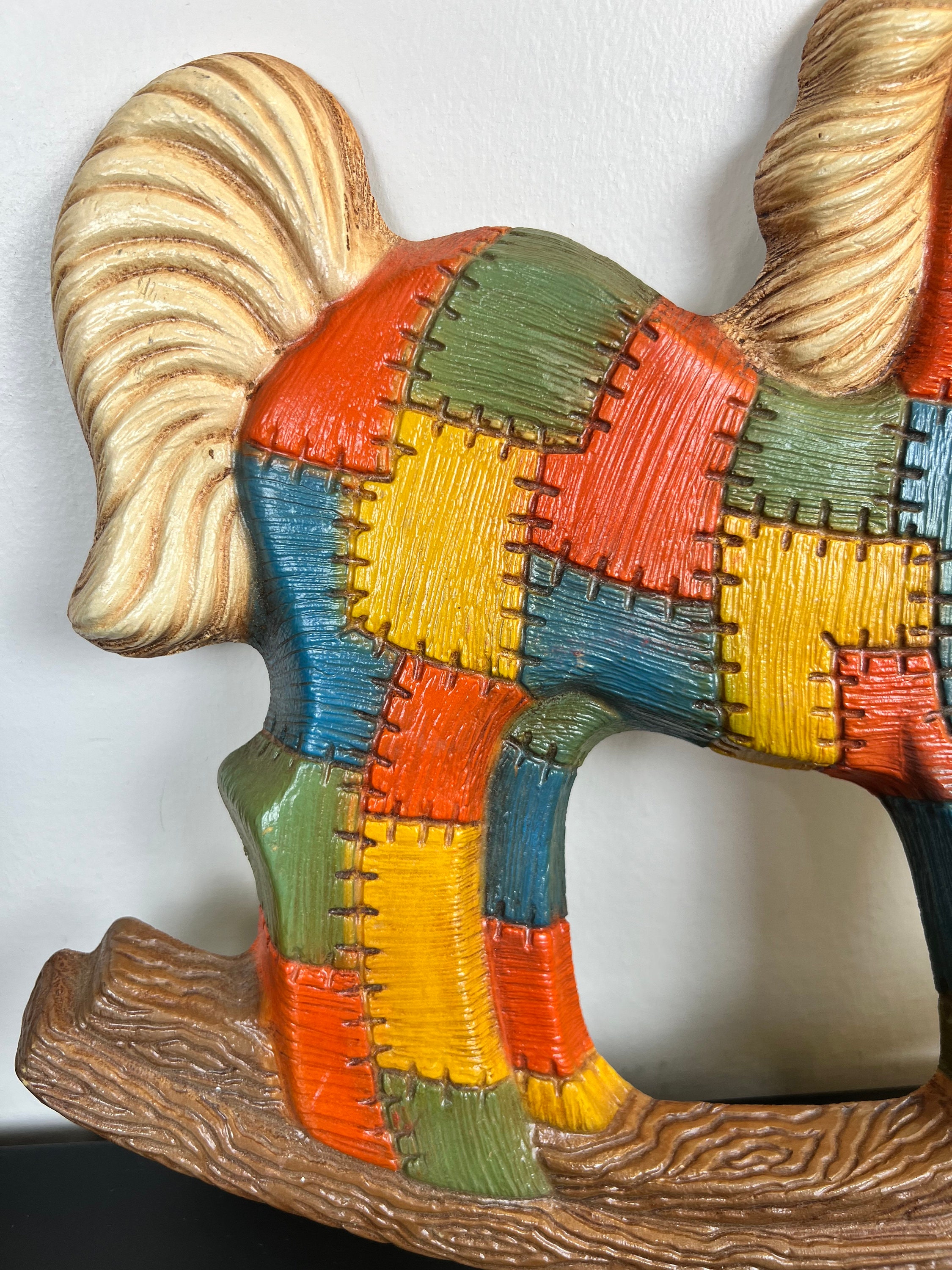 Vintage 1980s Frankie’s Foam Designs Patchwork Rockinghorse Nursery ...
