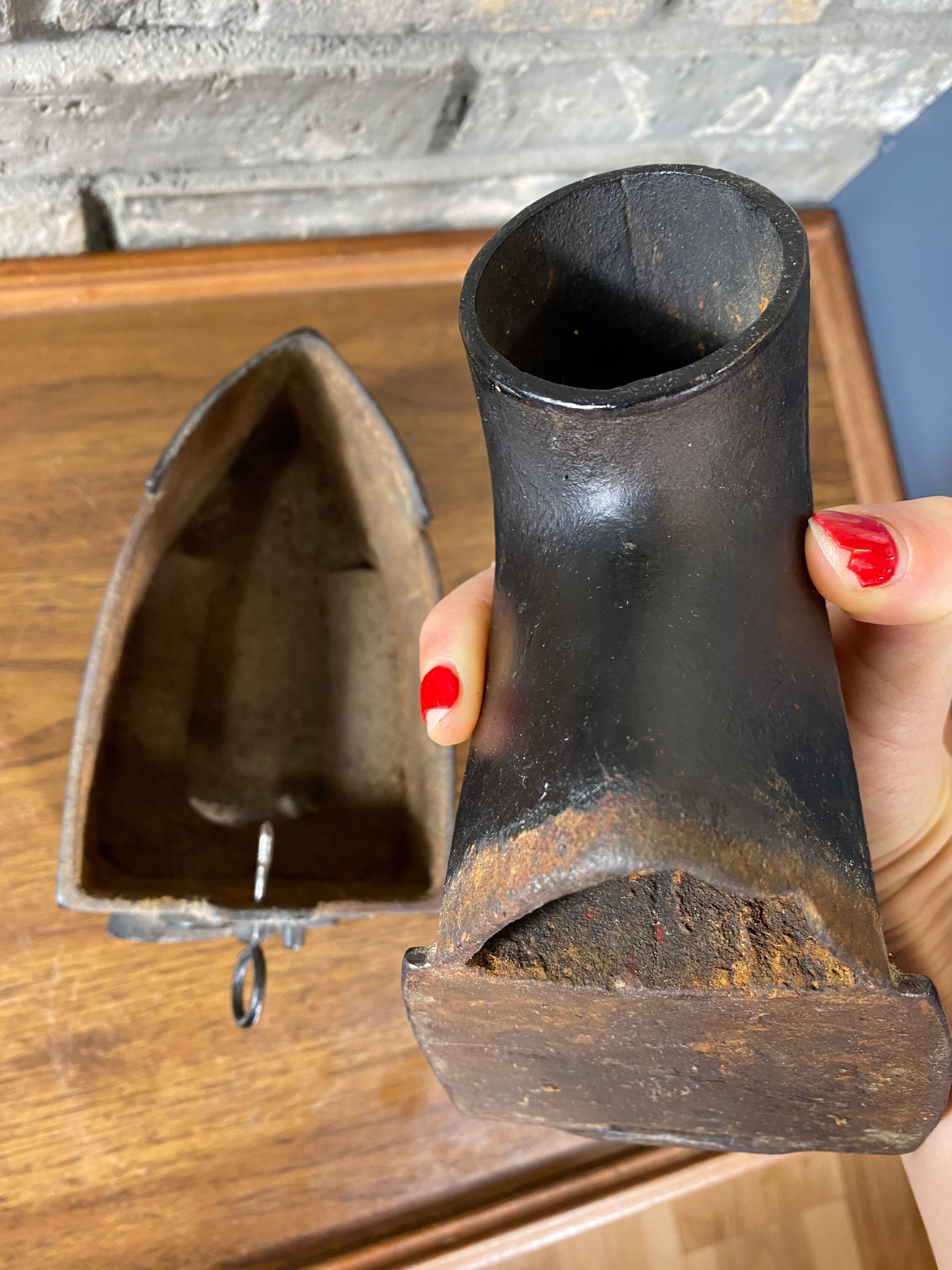 Antique Cast Iron Coal Box Clothing Iron With Chimney Also - Etsy