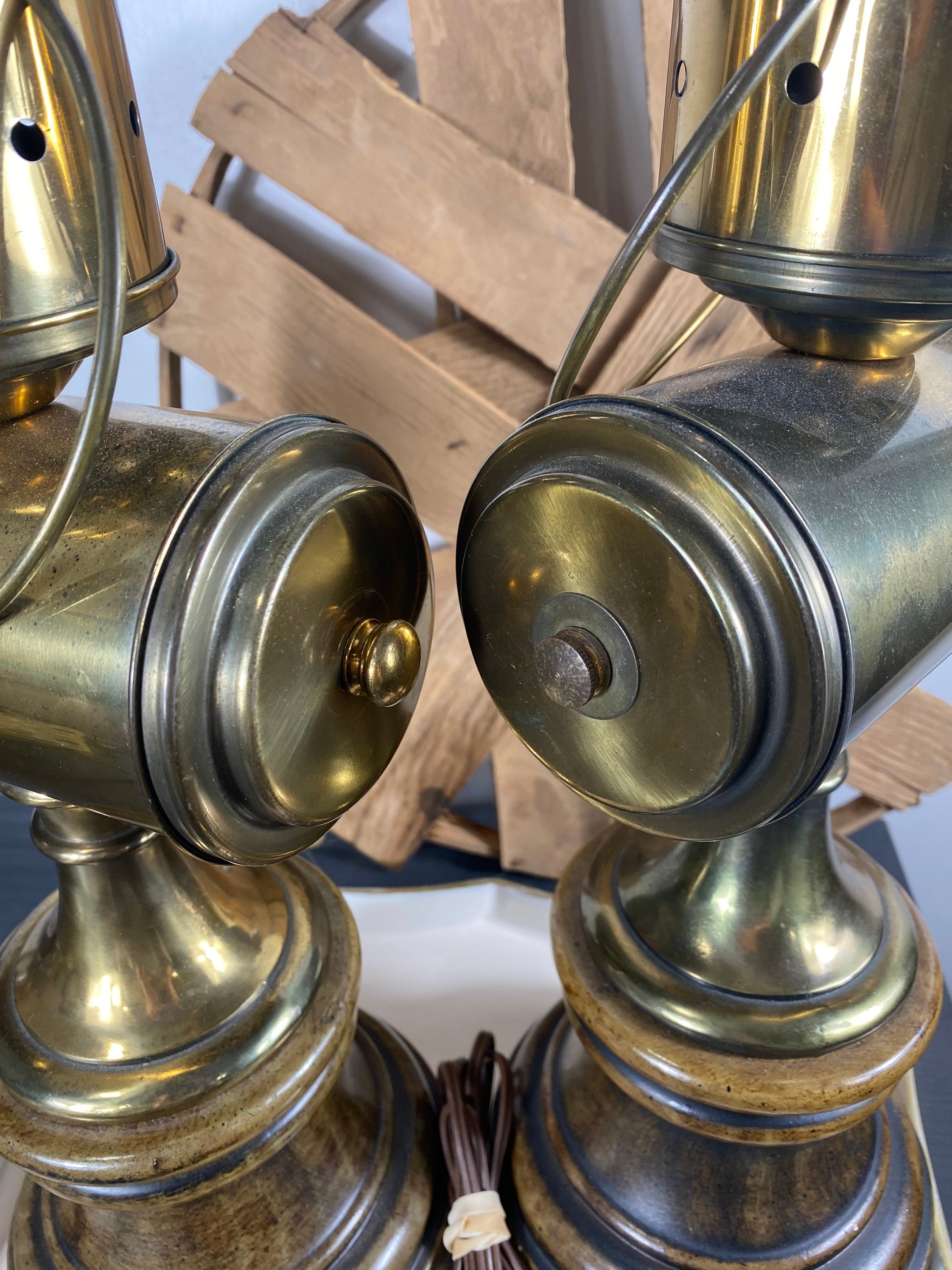 Vintage Automobile Table Lamps Car Head Light or Railroad - Etsy