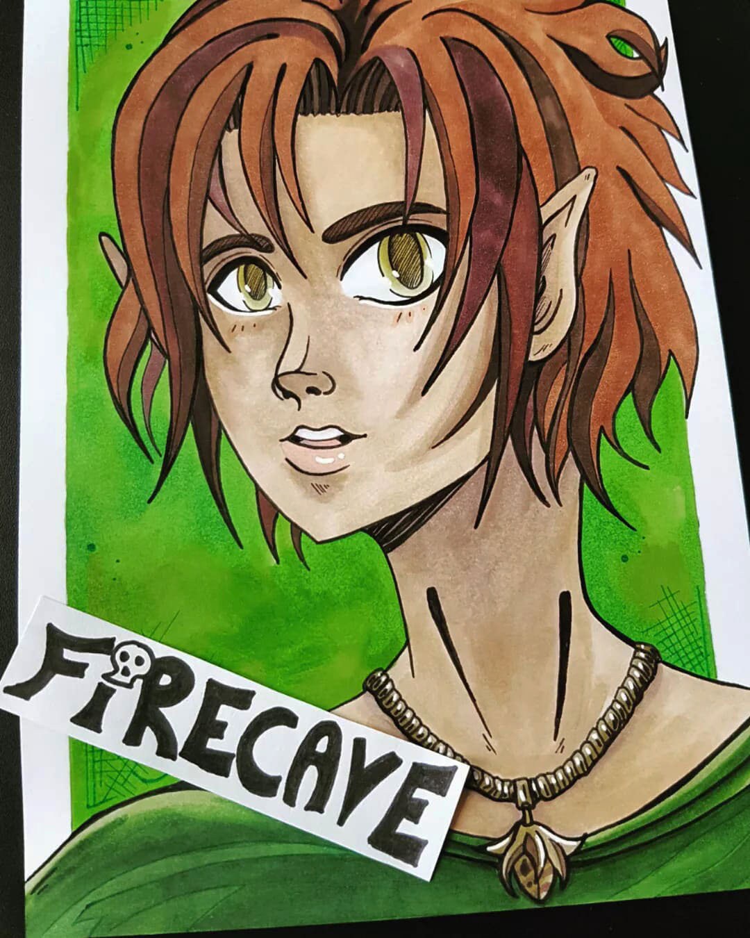 Traditional Art Commission in A5 handmade by Firecave fierycolors - Etsy