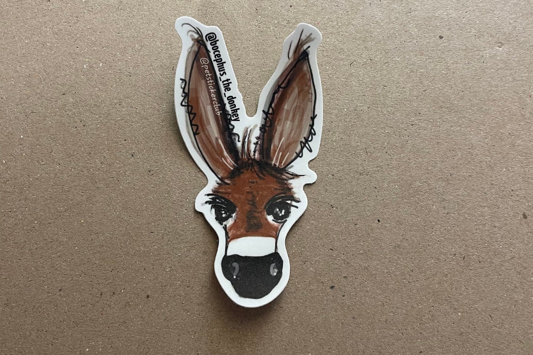 Bocephus Donkey Face Sticker - Etsy