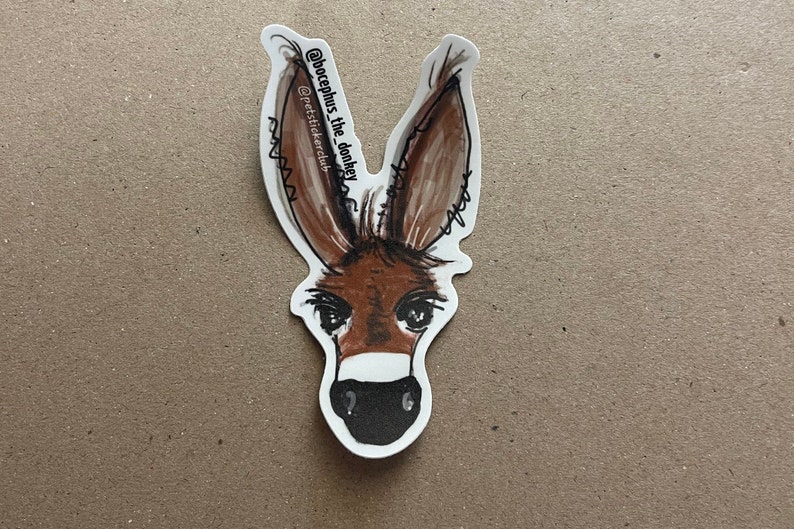 Bocephus Donkey Face Sticker - Etsy