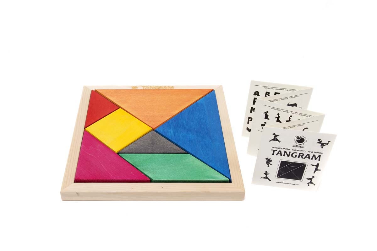Tangram of Colors Large in Wood - Etsy