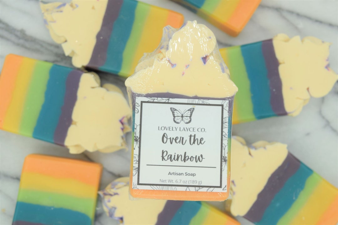 Rainbow Handmade Vegan Cold Process Soap - Etsy