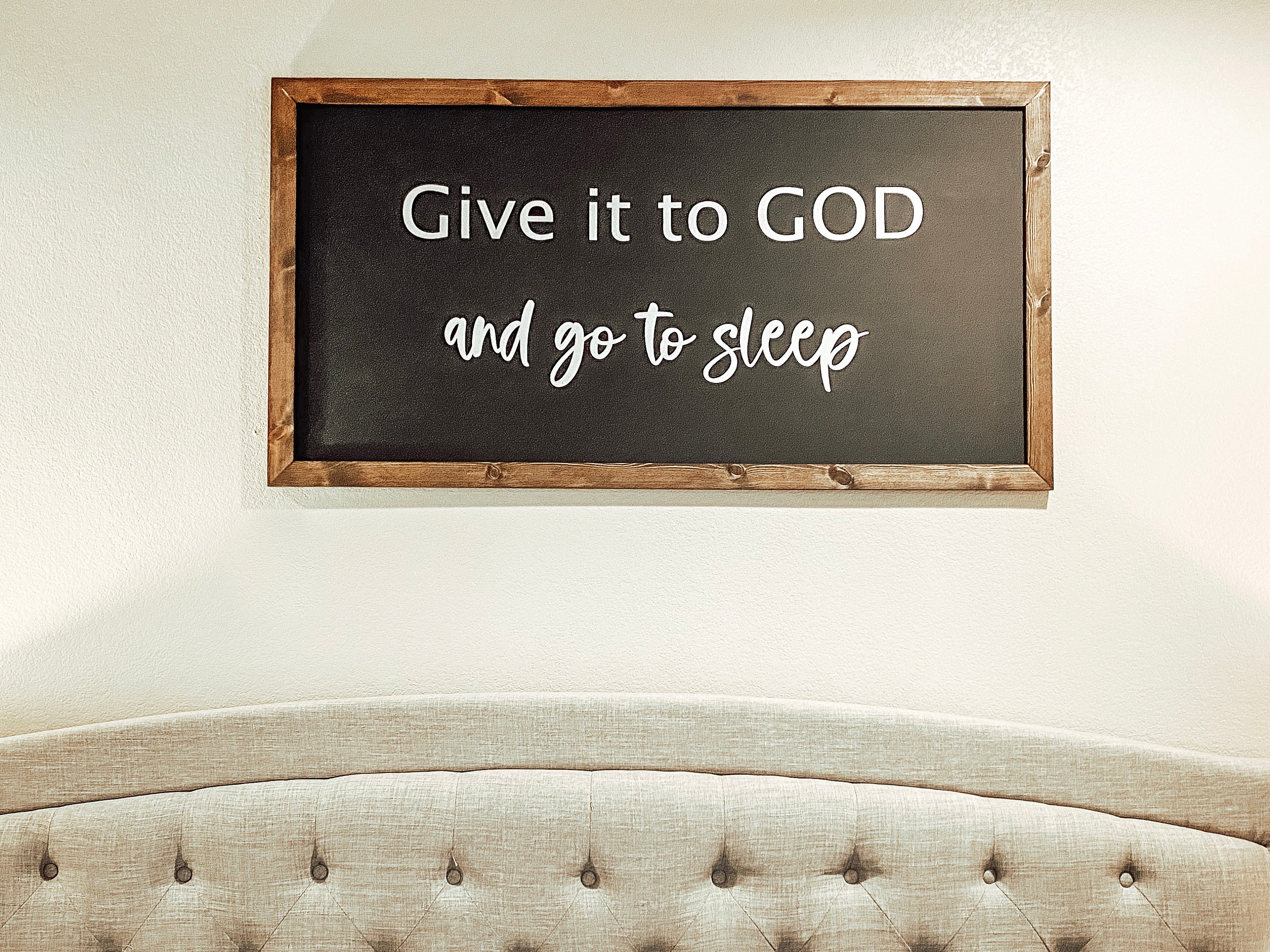 44x22 Custom Wood Frame and Sign Give It to God - Etsy