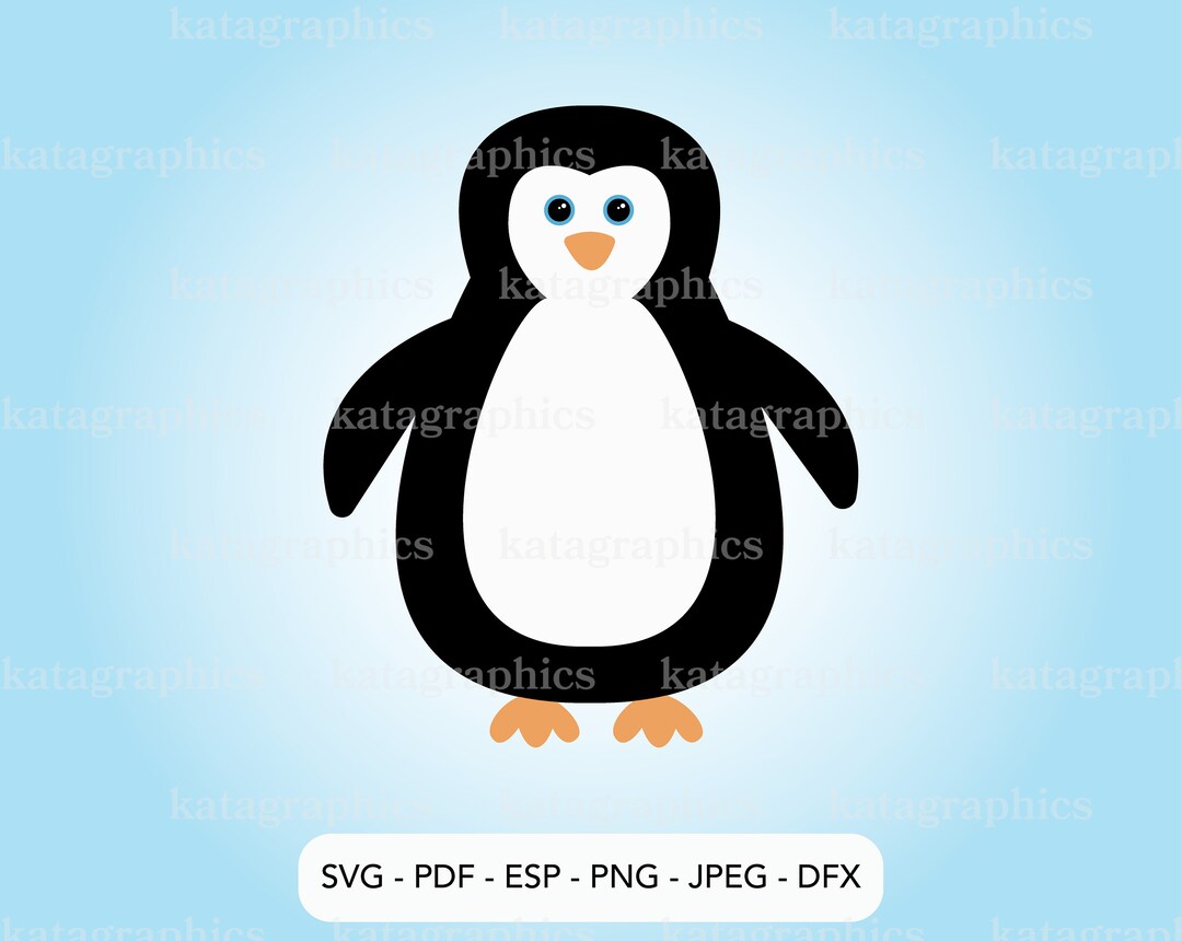 Penguin SVG Clipart, SVG Cut File for Cricut and Silhouette, Digital ...