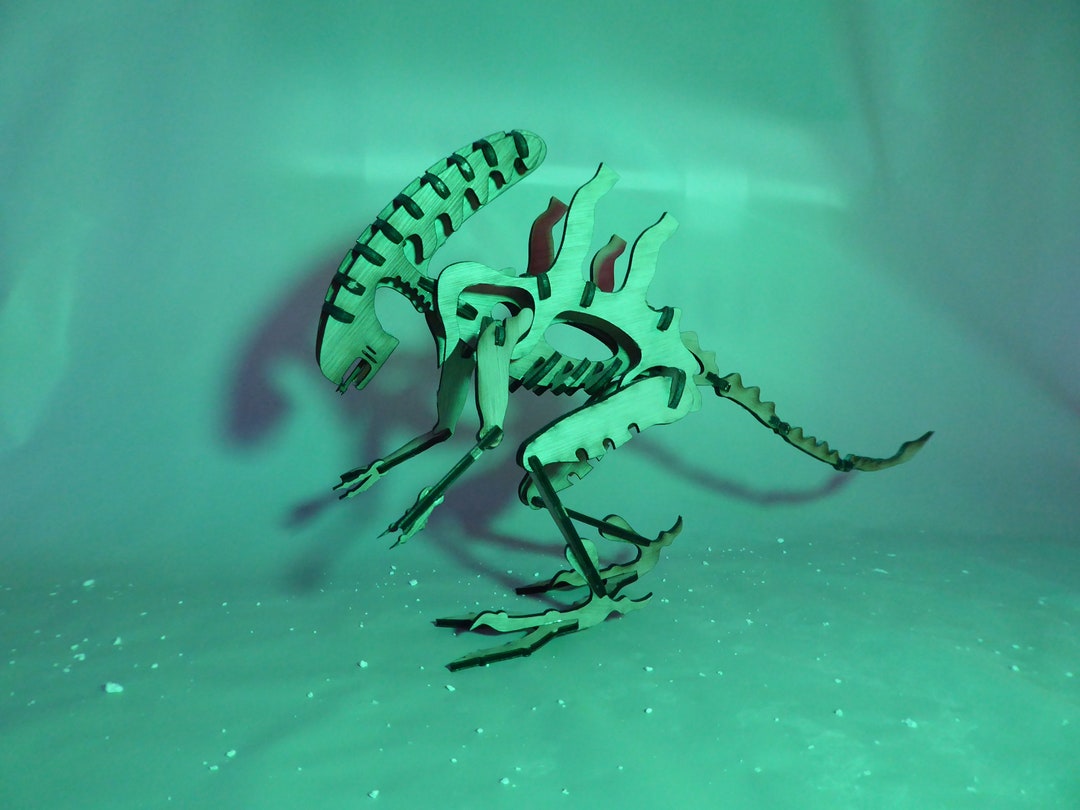 Alien Xenomorph Laser Cut 3D Wood Puzzle - Etsy