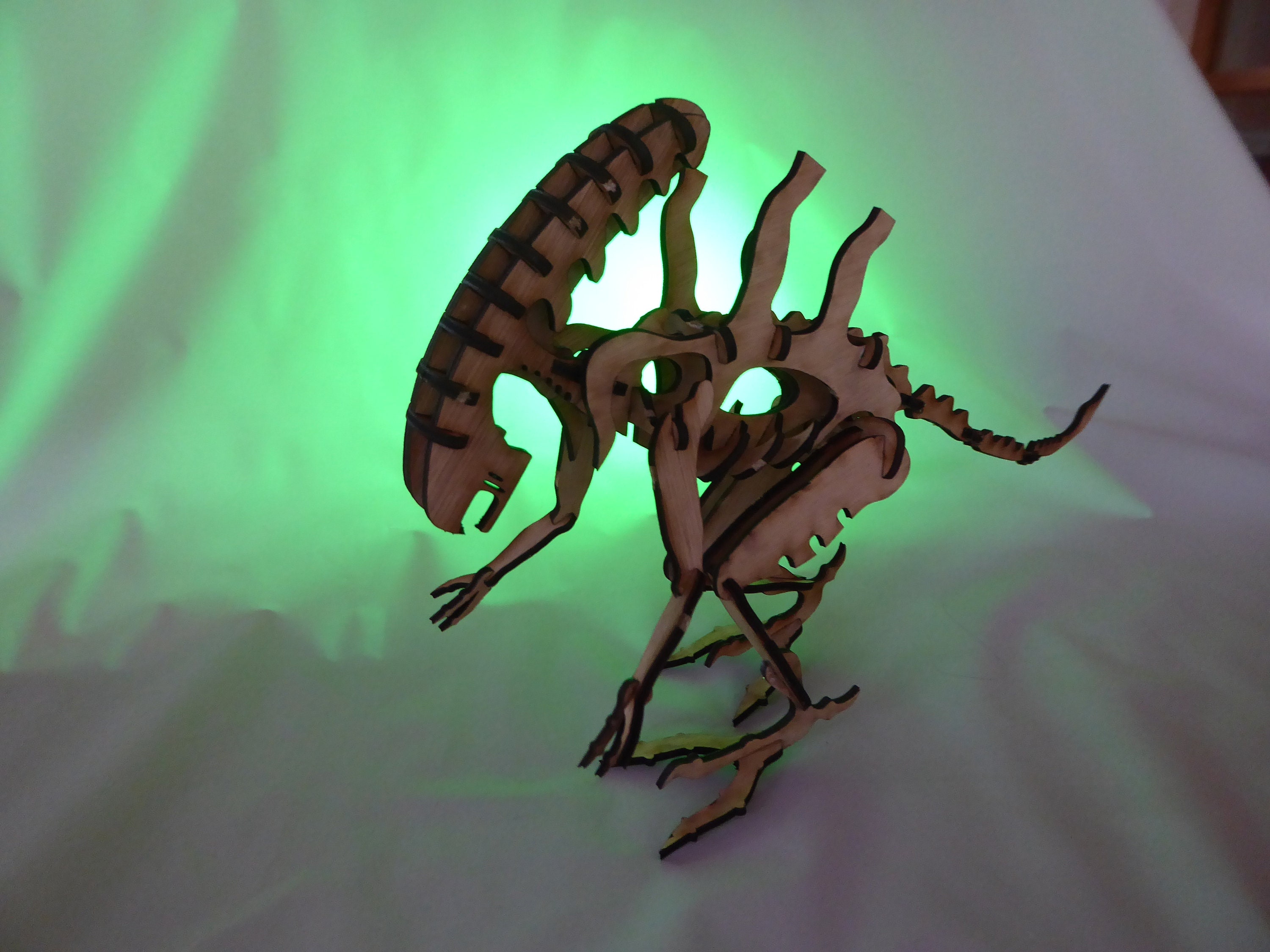 Alien Xenomorph Laser Cut 3D Wood Puzzle - Etsy UK