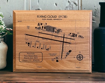 First Solo Flight| Custom First Solo Award | Clear Acrylic on Black ...