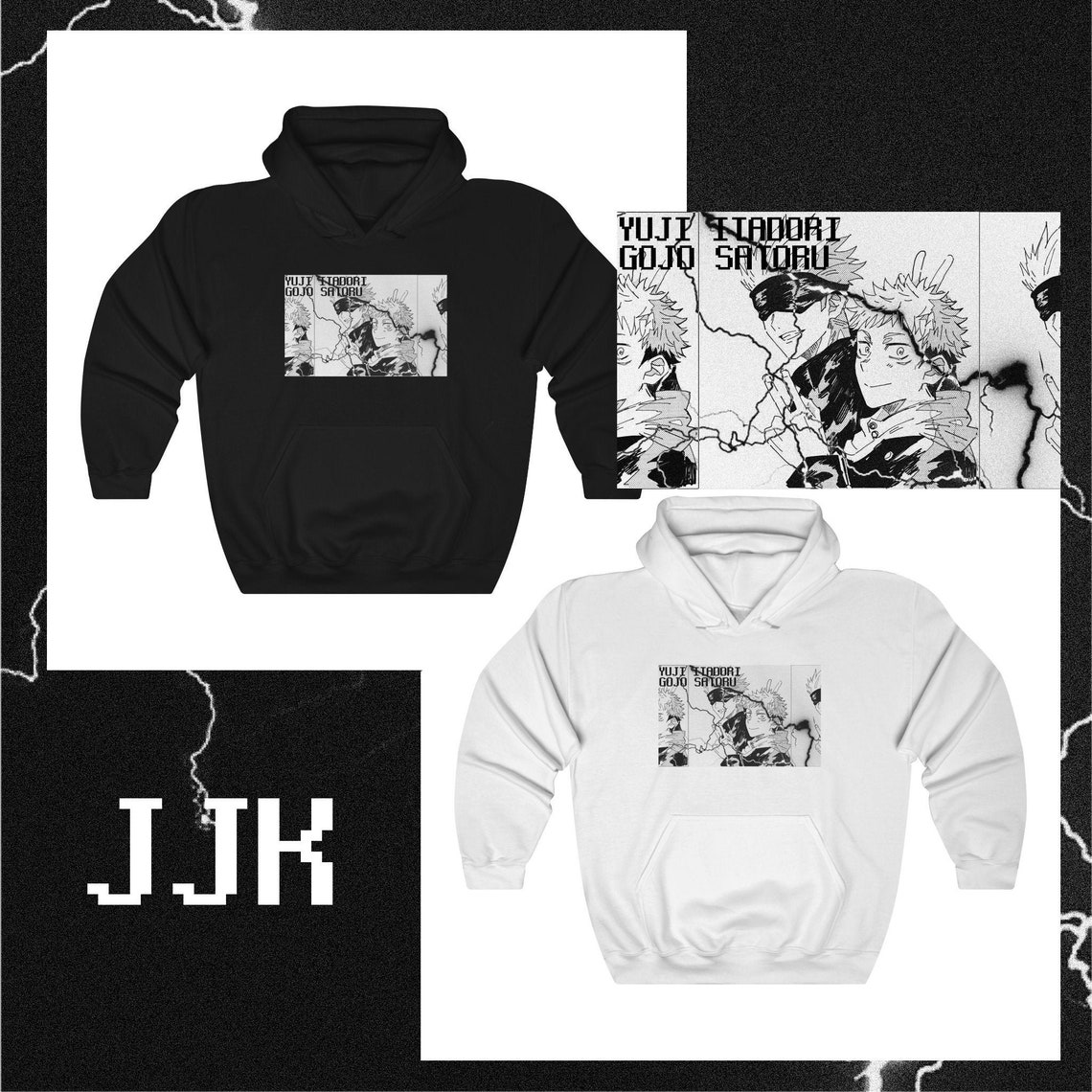 JUJUTSU KAISEN unisex hoodie sweatshirt two colors. JJK | Etsy