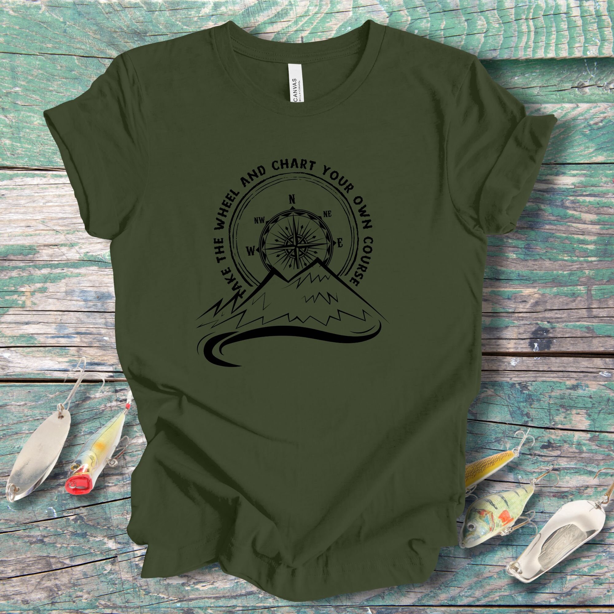 Mountain Compass Tshirt, Chart Your Own Course Shirt - Etsy