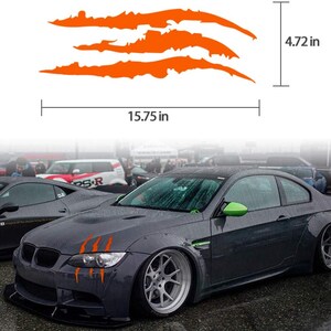 Car Stickers Reflective Monster Claw Scratch Marks Headlight Bumper ...