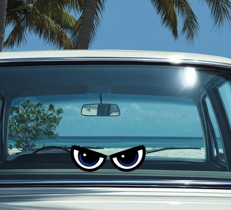Cute Eyes Headlight Decals 1 Pair, Funny Decals for Truck Car Body ...