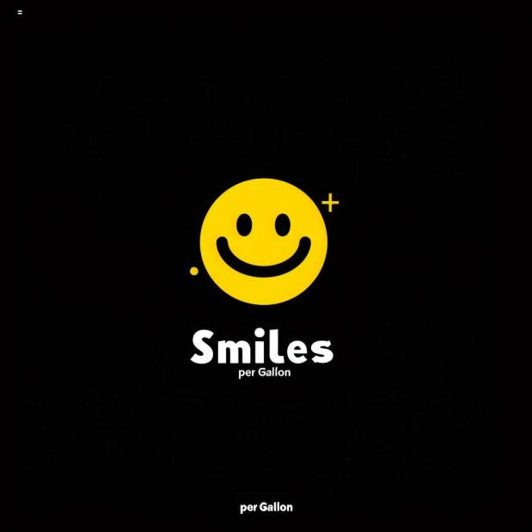 Smile per Gallon - Funny Car Sticker, Fuel Efficiency, Eco-friendly ...