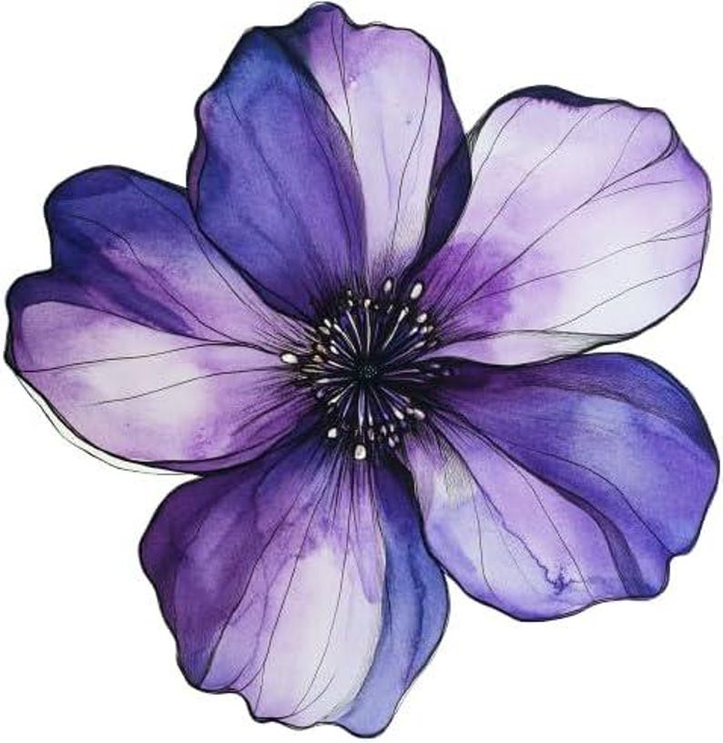 Holographic Flower Car Decal Stickers, Splendid Floral Decals ...