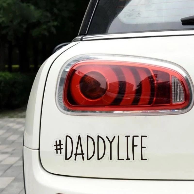 Dad Life Auto Vinyl Decals, Best Dad Ever Transparent Sticker for Light ...