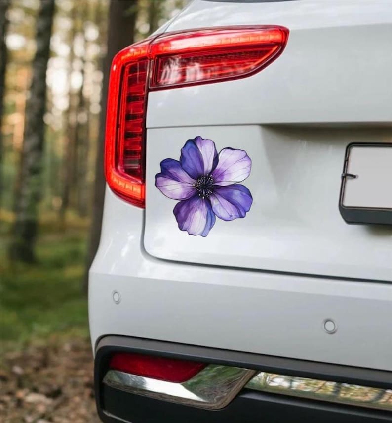 Holographic Flower Car Decal Stickers, Splendid Floral Decals ...