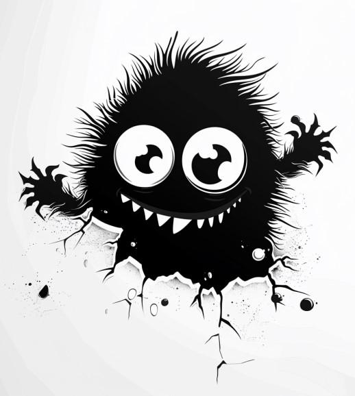 Cute Peeking Monster Car Decal Sticker. Funny Adorable Vinyl Decal for ...