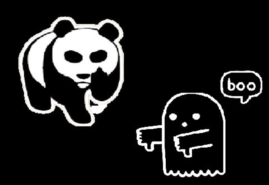 Black and White JDM Trendy Cartoon Sticker for Car, Kawaii Custom Panda ...