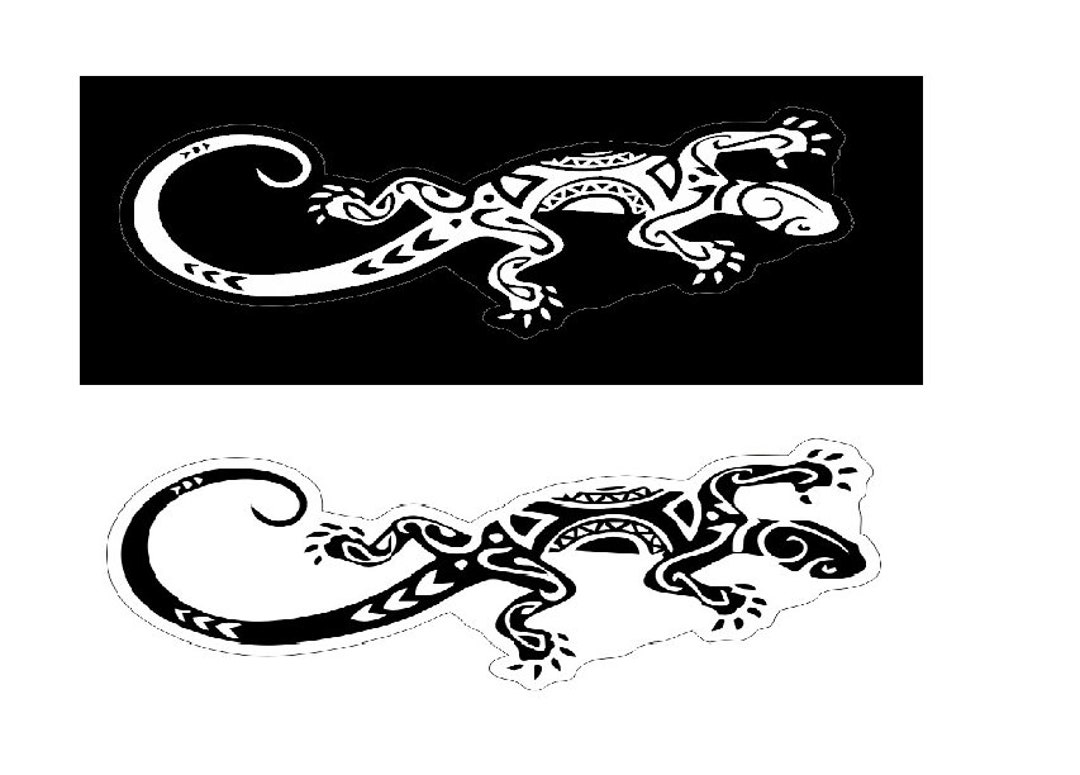 Ethnic Gecko Lizard Vinyl Car Decals, Ethnic Stickers Diversity Mandala ...