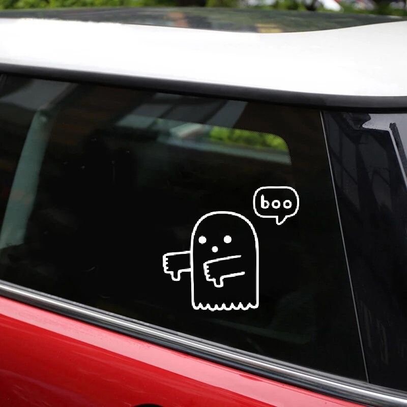 Black and White JDM Trendy Cartoon Sticker for Car, Kawaii Custom Panda ...