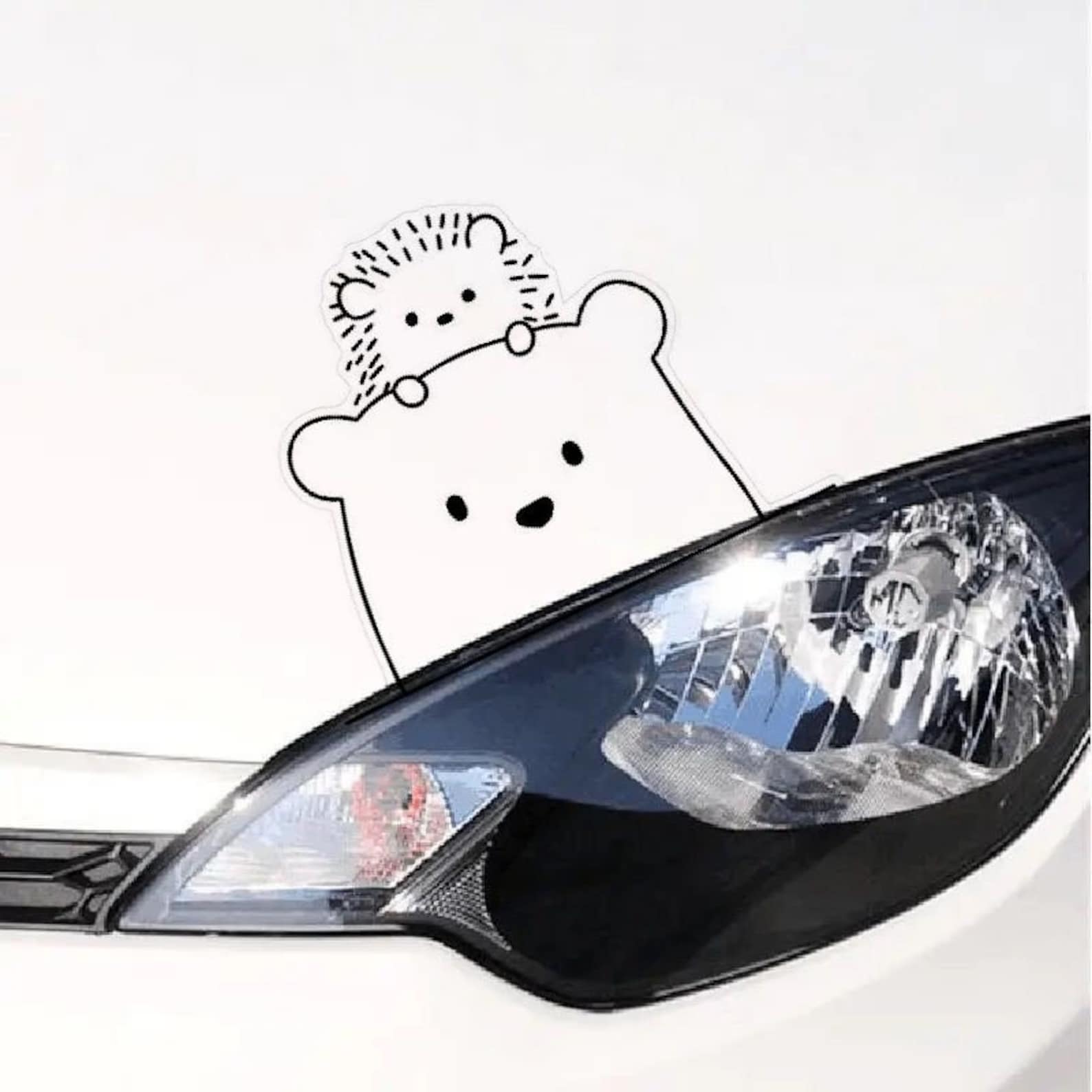 Peeking Animal Car Decals, Transparent Cute Vinyl Decals for Car Truck ...