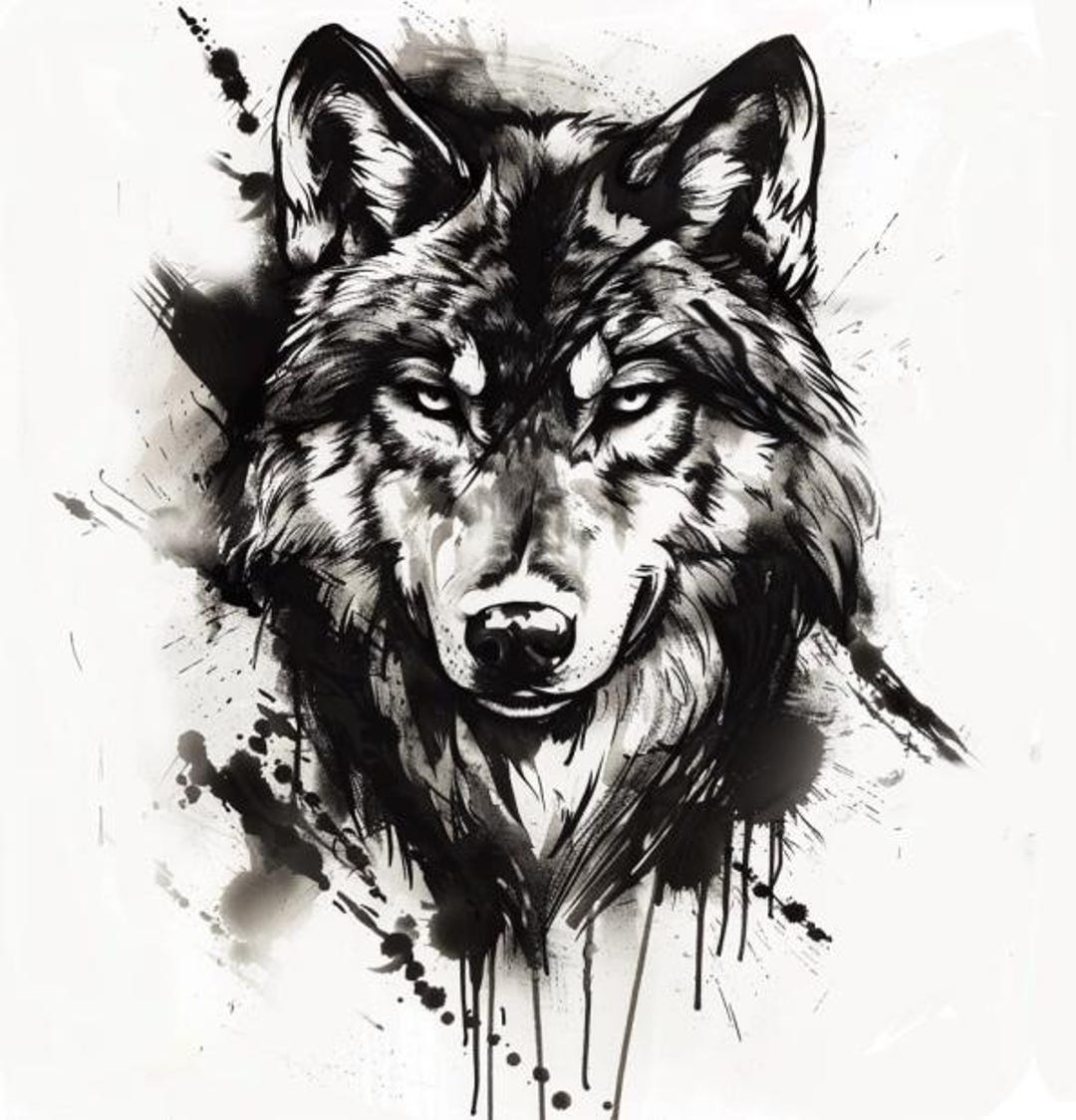 Wolf Face Decal for Cars and Trucks - Premium Black Vinyl Bumper ...