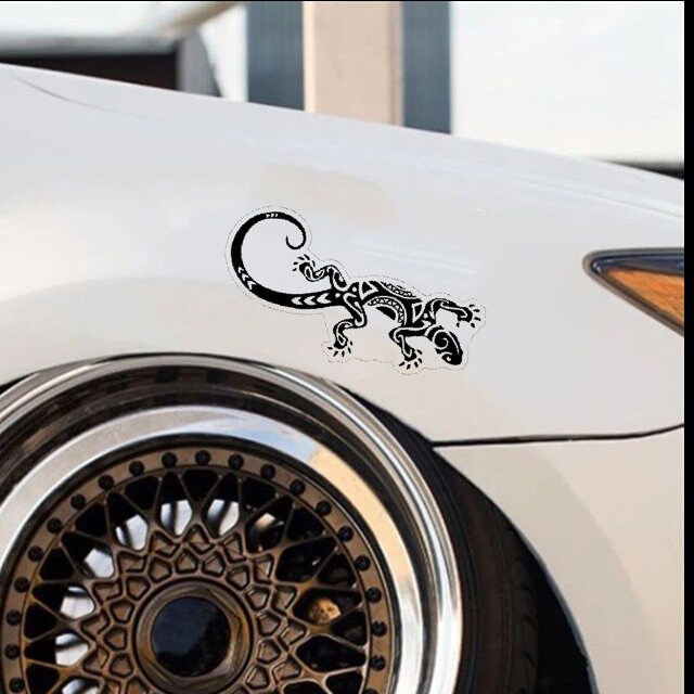 Ethnic Gecko Lizard Vinyl Car Decals, Ethnic Stickers Diversity Mandala ...