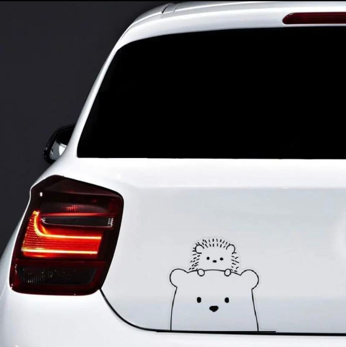 Peeking Animal Car Decals, Transparent Cute Vinyl Decals for Car Truck ...