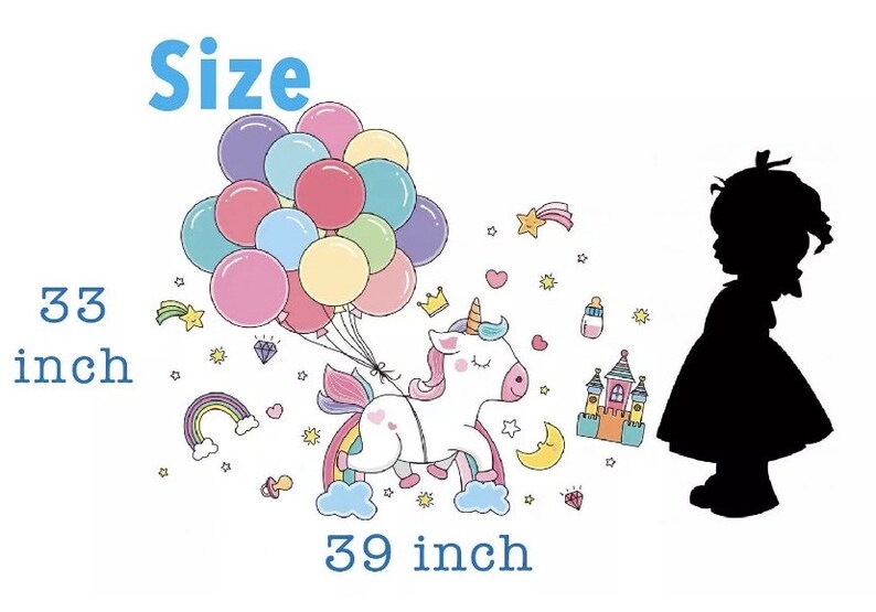 Unicorn Wall Decals for Girls Unicorn Wall Stickers Colorful - Etsy