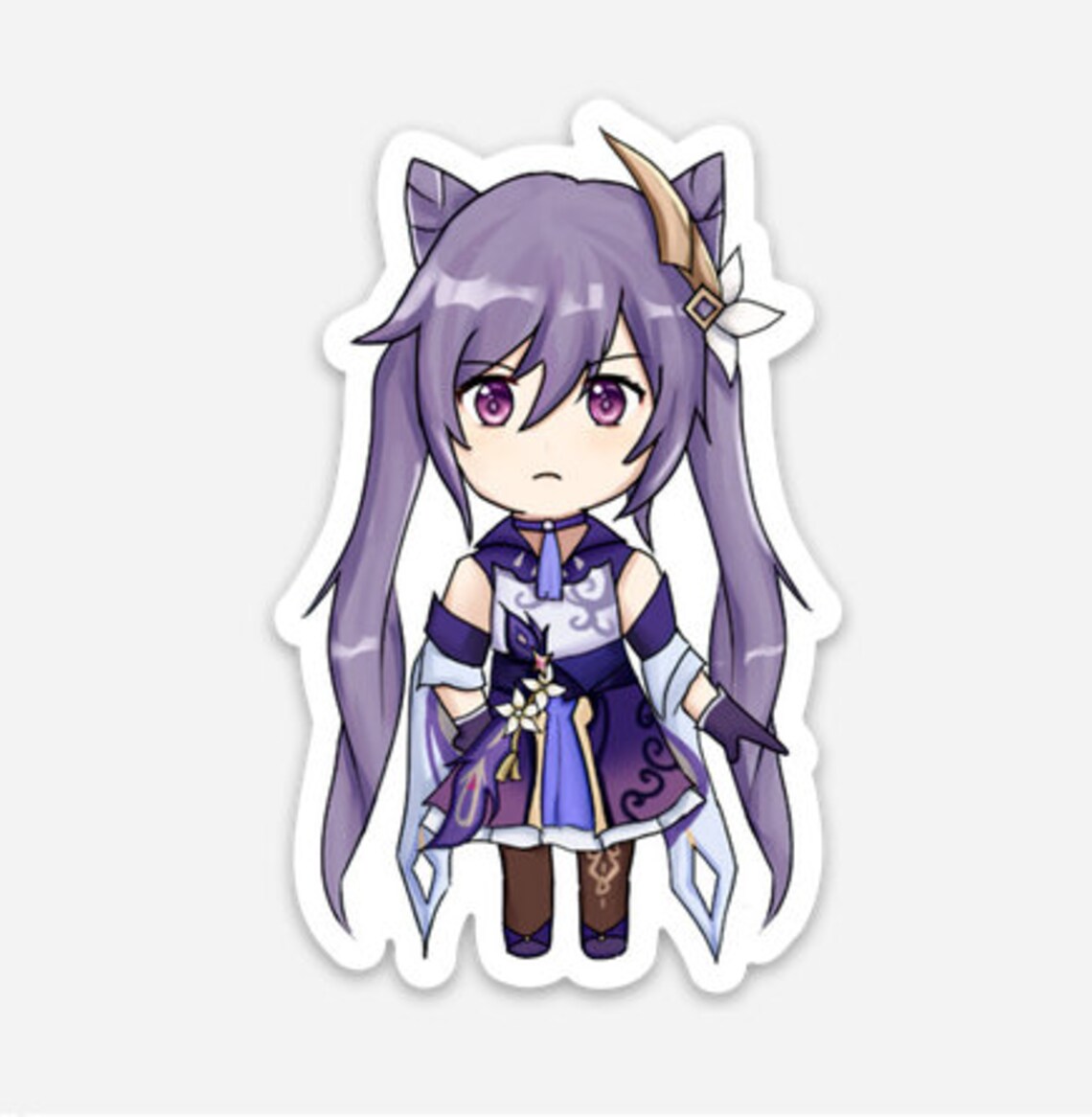 Genshin Impact Keqing Vinyl Sticker Water Resistant Die - Etsy