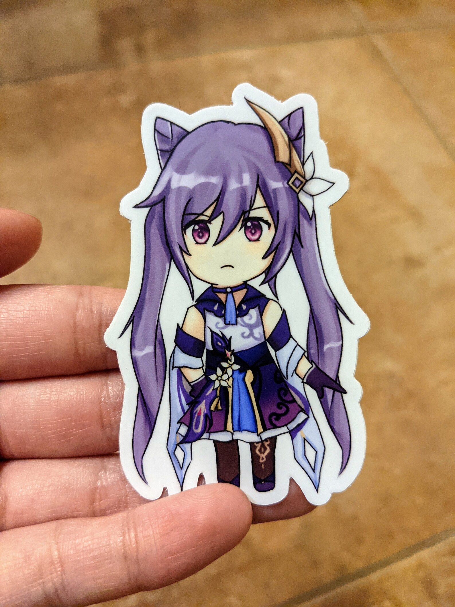 Genshin Impact Keqing Vinyl Sticker Water Resistant Die - Etsy