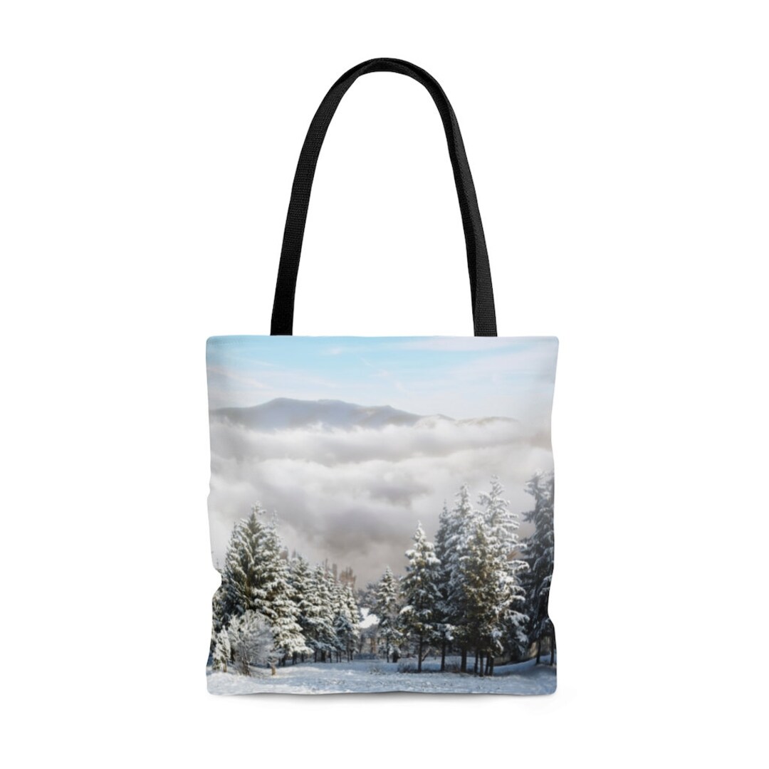 SNOWY FOREST BAG Snow Trees Snowy Tree Book Bag Purse School Bag Tote ...