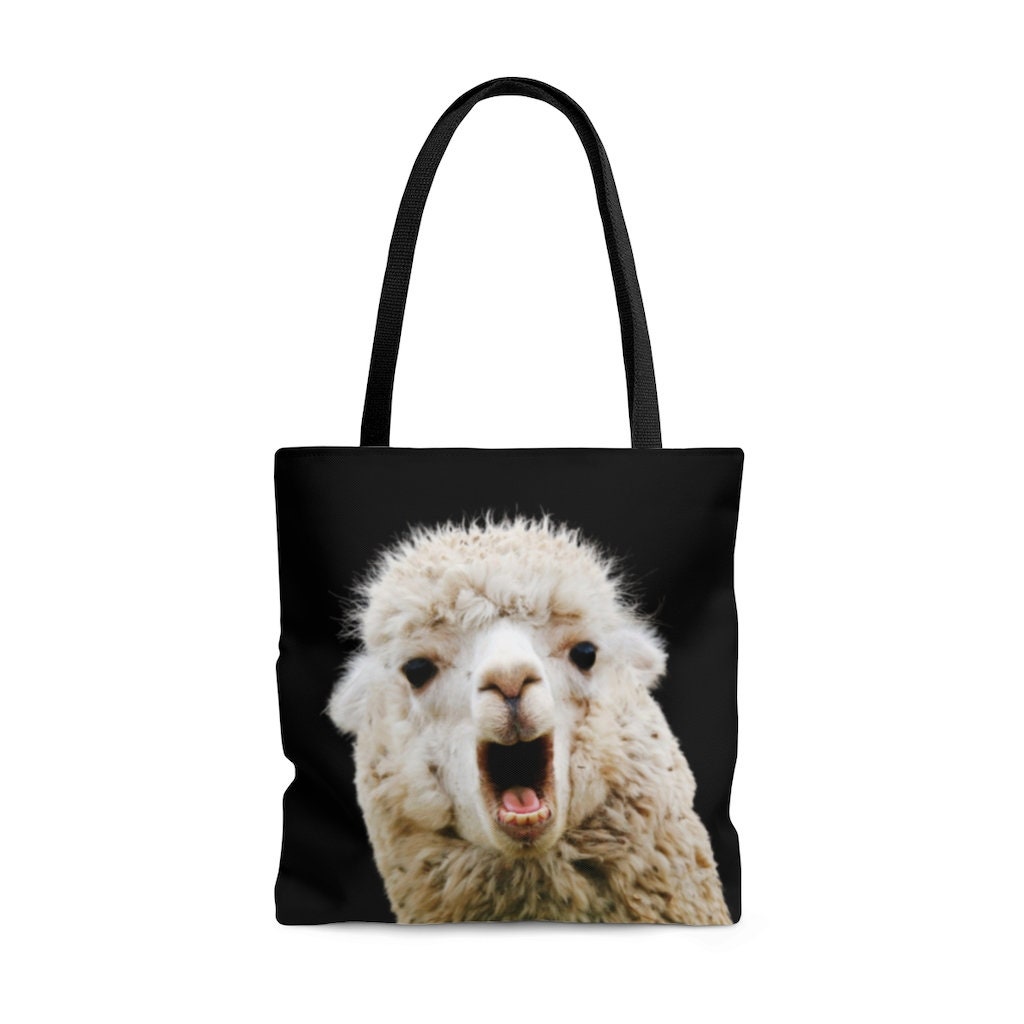 Funny ALPACA Bag Cute Animal Wildlife Alpaca Purse Beach Diaper Tote ...