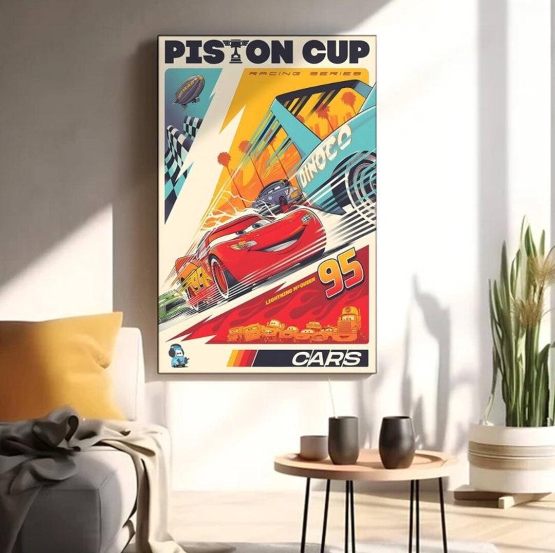 Cars Movie Poster | Lightning Mcqueen Radiator Springs Poster - Etsy