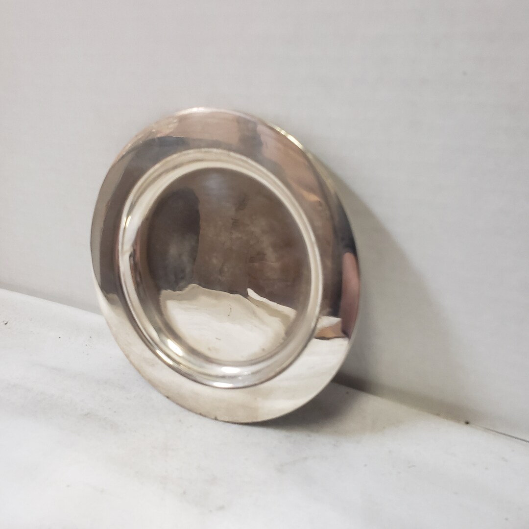 Vintage 1970s Silver Serving Plates 5 Set of 6 With Stand FREE SHIPPING ...