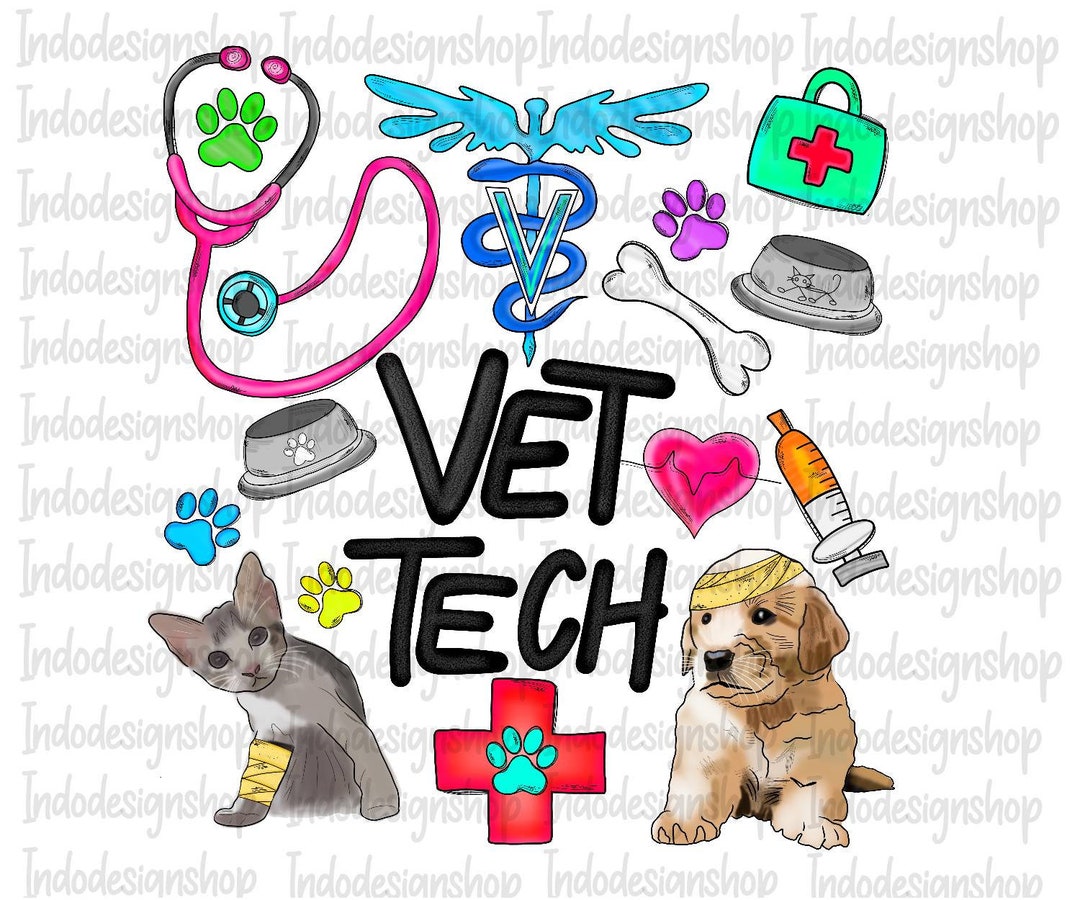 Veterinary Tech Sublimation Design and Digital Download, Vet Tech ...