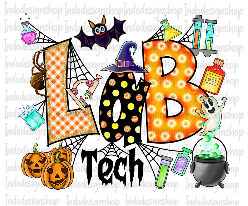 Halloween Lab Tech Png, Spooky Lab Tech Png, Lab Halloween Png ...