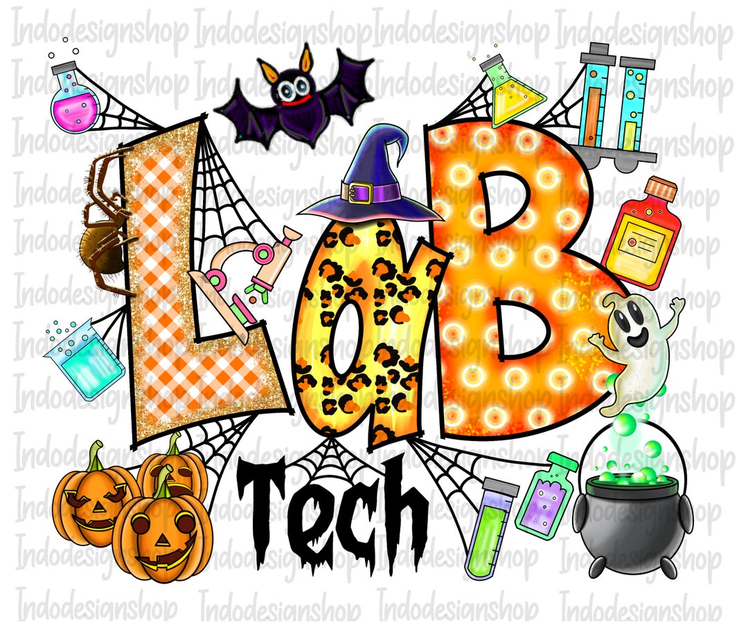 Lab Tech Halloween Png, Spooky Lab Tech Png, Lab Halloween Png ...