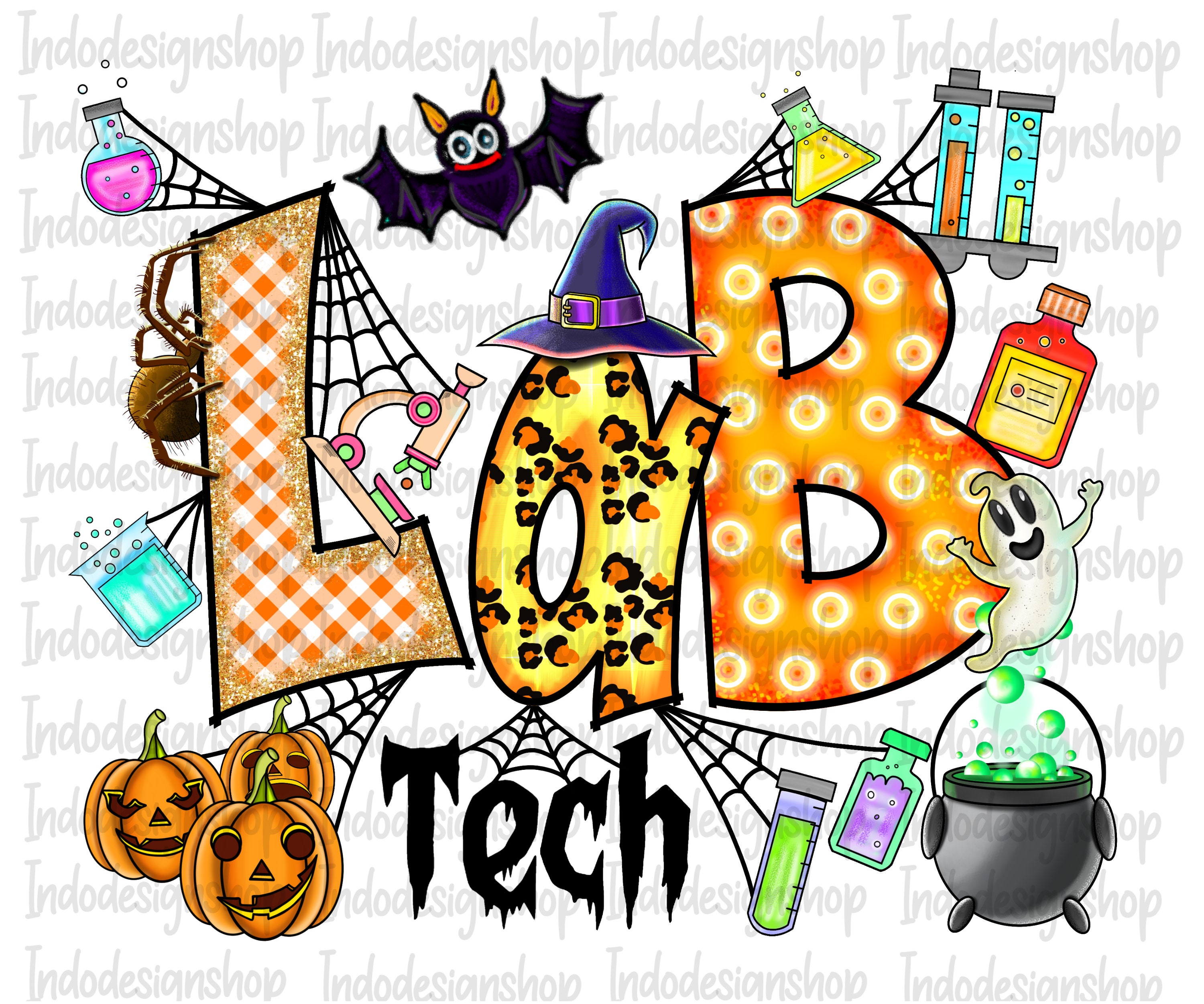 Lab Tech Halloween Png, Spooky Lab Tech Png, Lab Halloween Png ...
