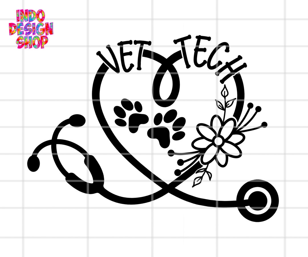 Veterinary Tech Svg Png, Vet Tech Svg Png, Floral Vet Tech Svg Png ...