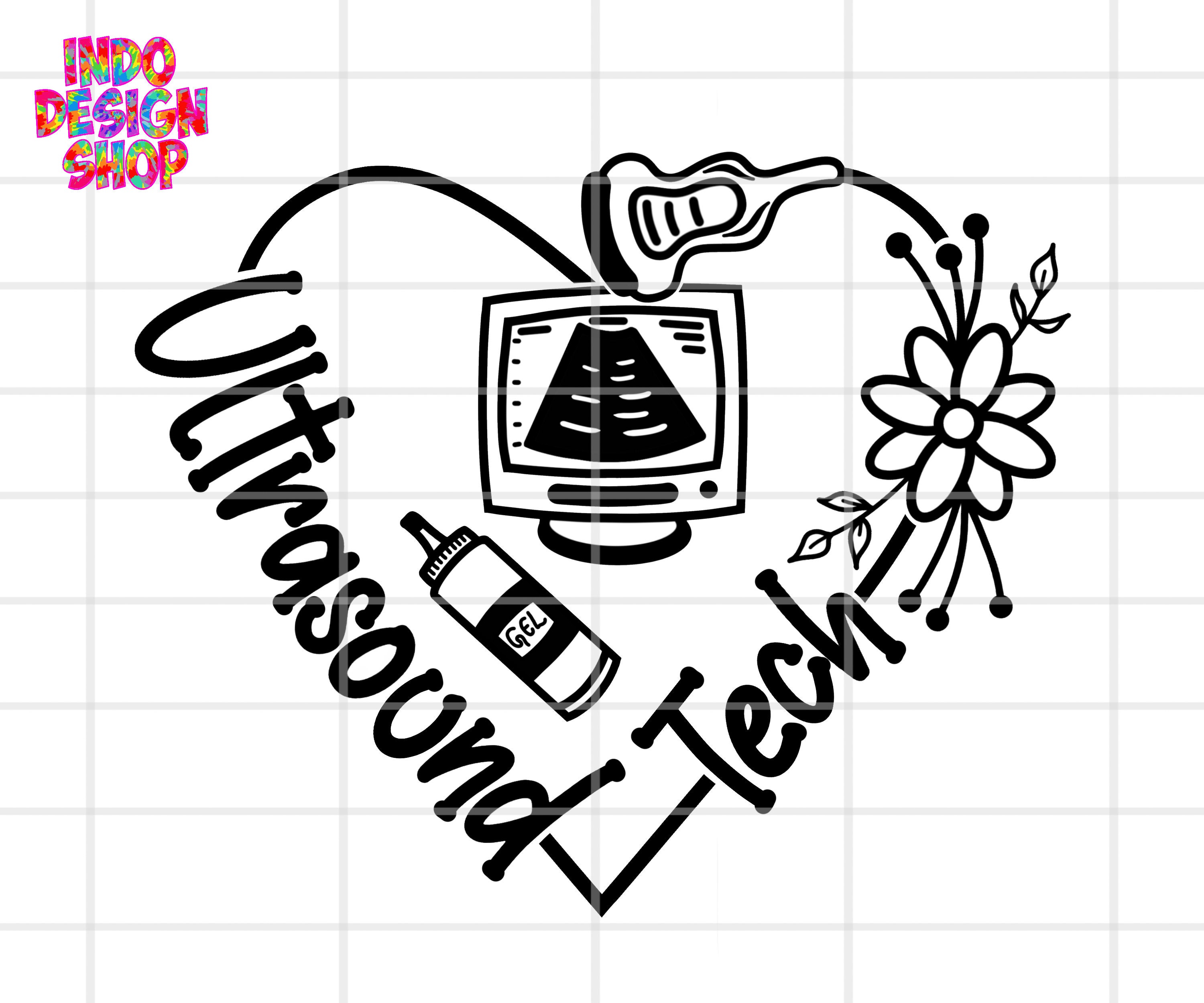 Ultrasound Technician Png Svg, Floral Ultrasound Tech Svg File for ...