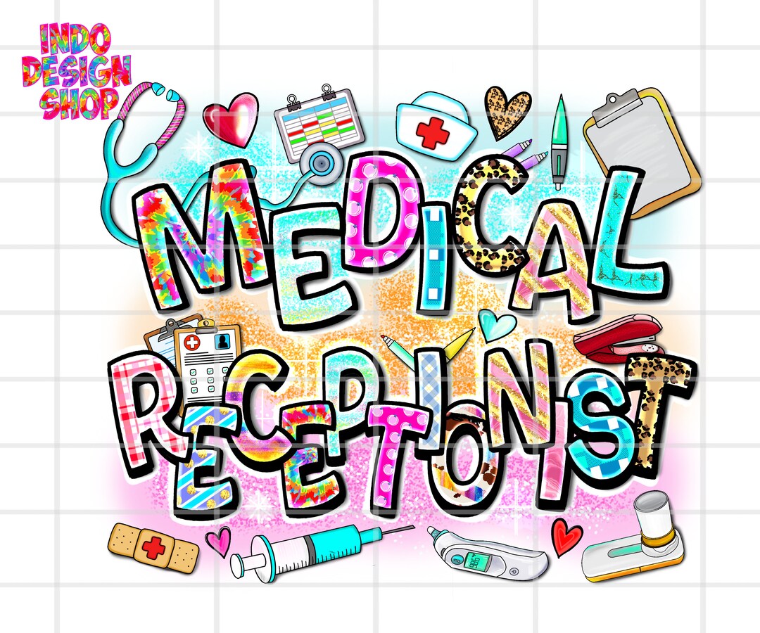 Medical Receptionist Png, Medical Receptionist Shirt Png, Colorful ...