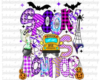 Spooky Bus Driver Png Sublimation Designs Downloads Png - Etsy
