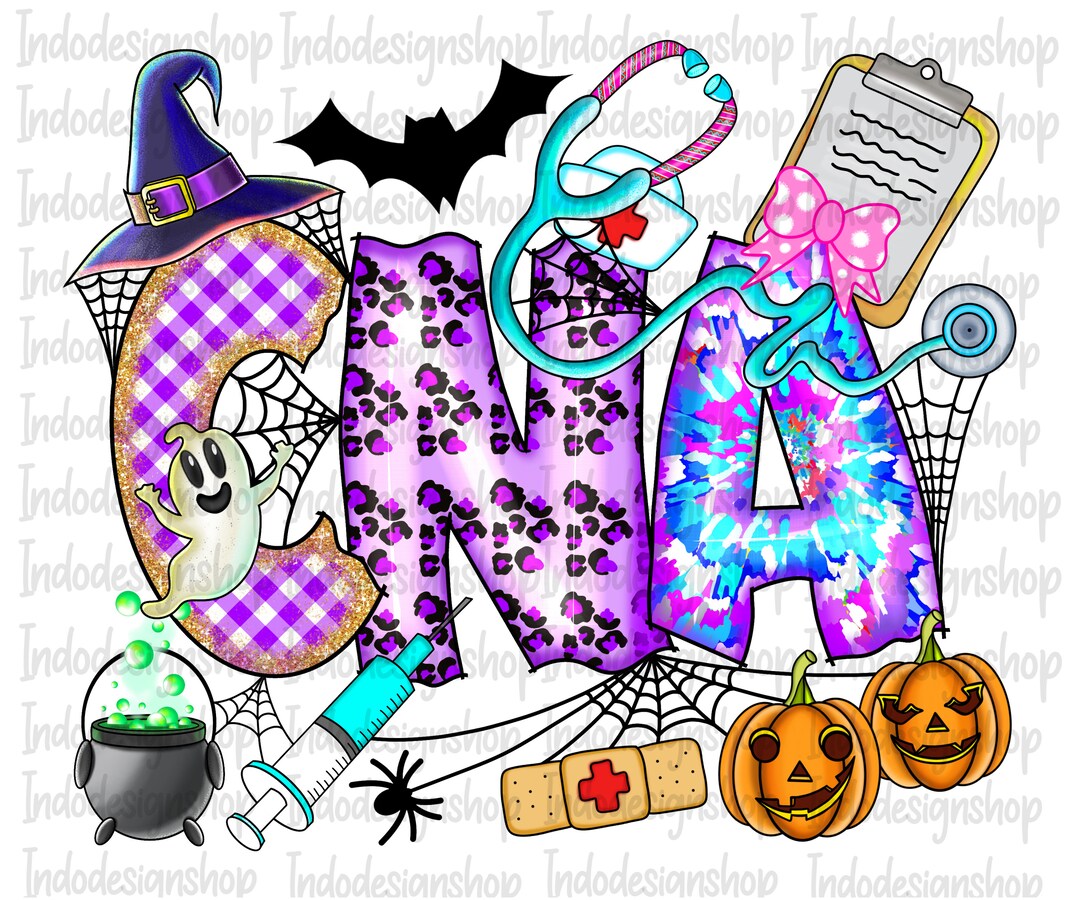 CNA Halloween Png, Halloween Certified Nursing Assistant Sublimation ...