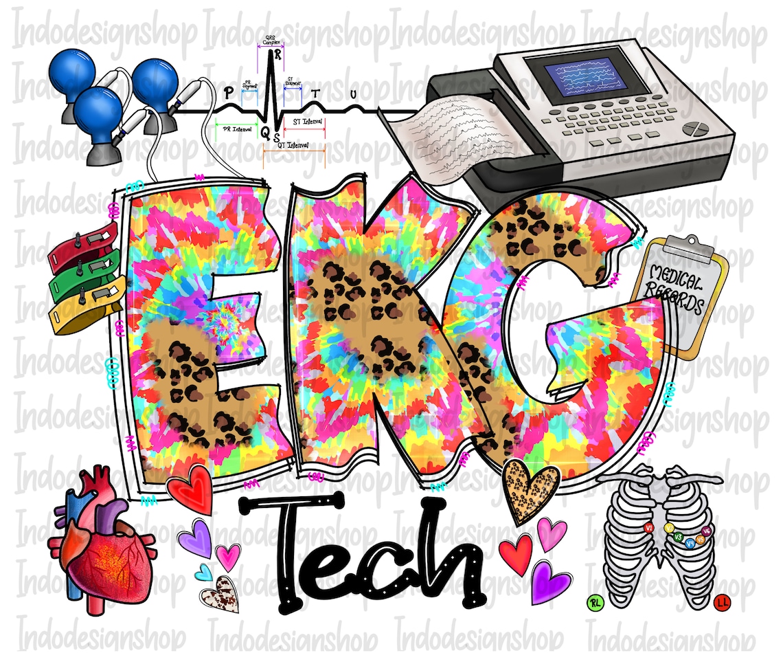 EKG Tech Png Electrocardiogram Tech Png EKG Tech Sublimation - Etsy